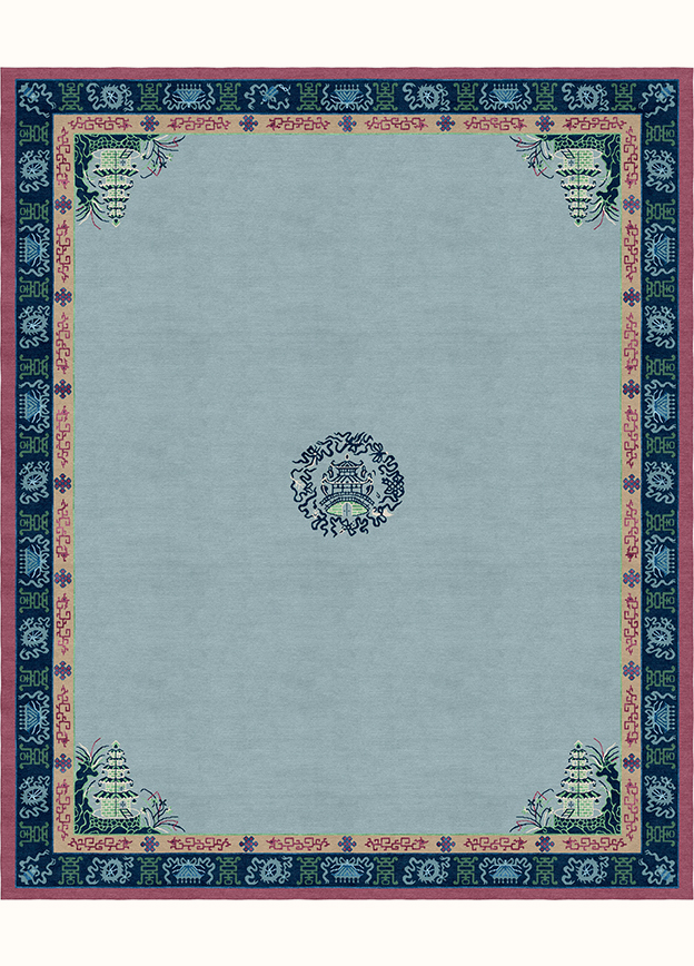 Pagoda Blue Fade - Rug store | buy rugs online in USA | Tapis Rouge